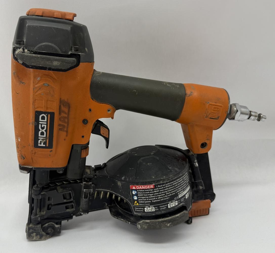Ridgid Coil Nail Gun R175RNA Pneumatic Roofing Nailer - Tool Only ...