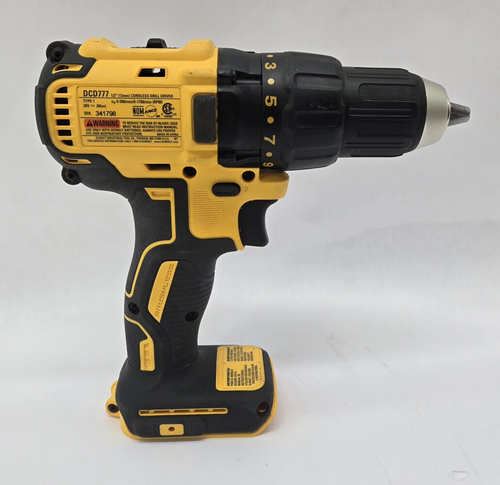 Dewalt DCD777 1/2" Cordless Drill Driver 20V Brushless Tool Only ...