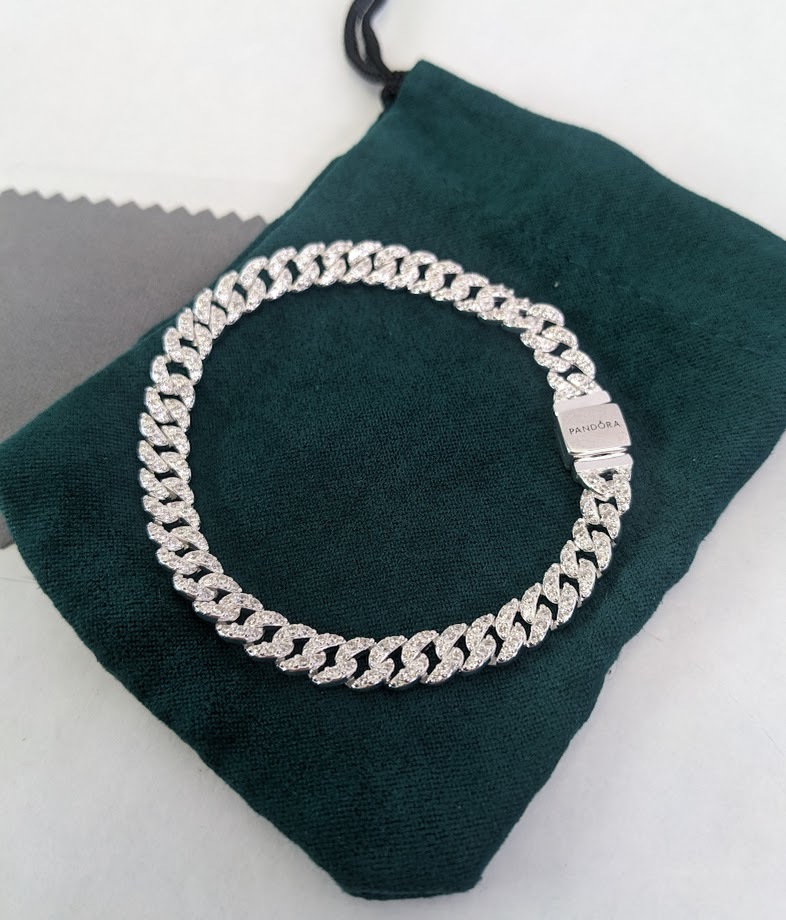 Authentic Pandora Timeless Pavé Cuban Chain Bracelet | Heartland Pawn ...