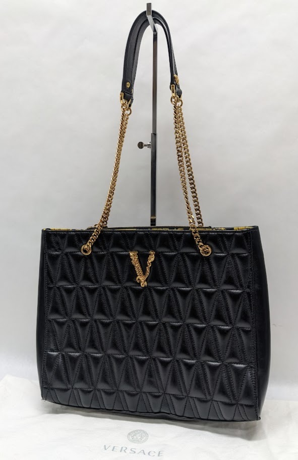 Versace First Line Virtus Medium Quilted Leather DBF1034 | Heartland ...