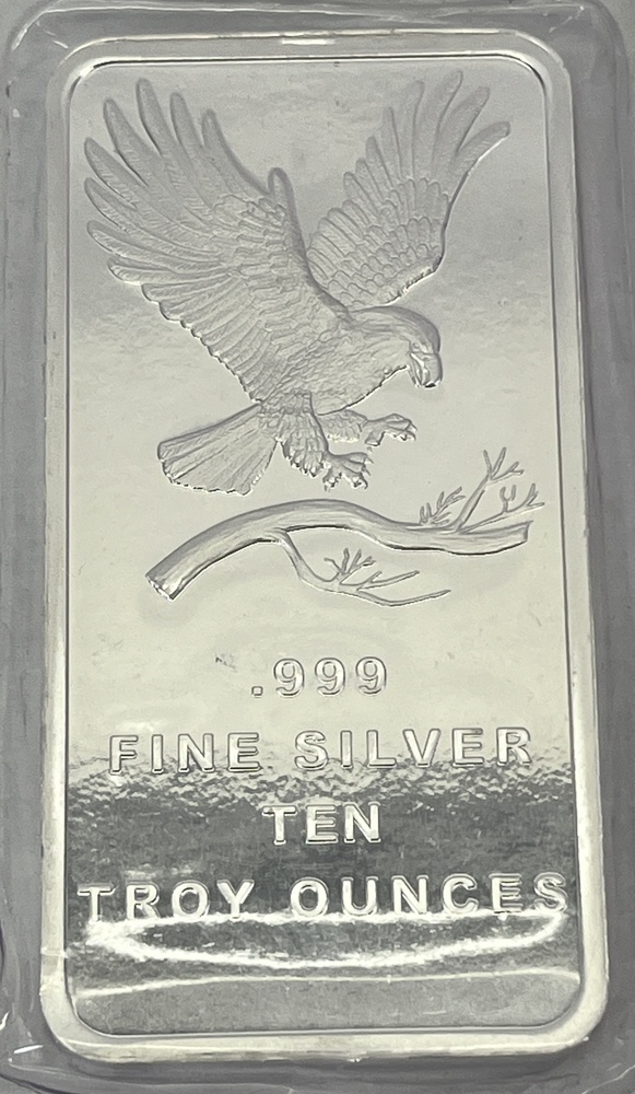 10oz Silver Bar Bald Eagle Design .999 Fine | Heartland Pawn & Jewelry