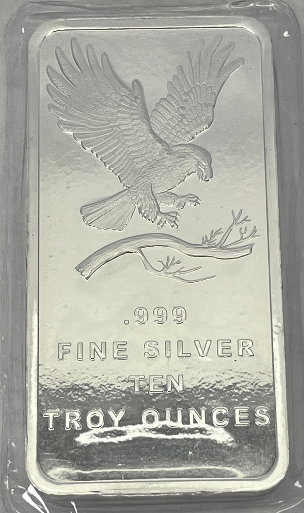 10oz Silver Bar Bald Eagle Design .999 Fine | Heartland Pawn & Jewelry