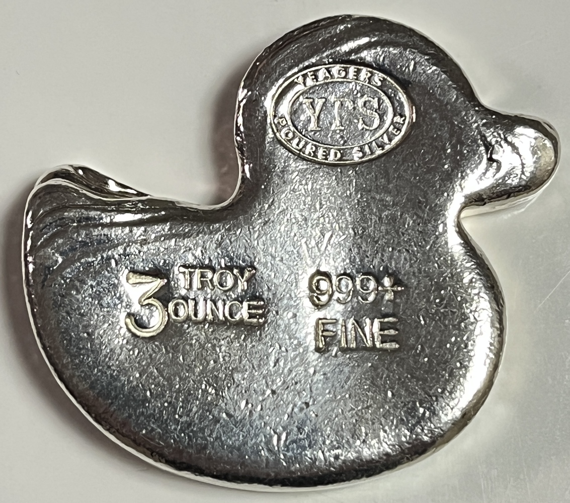 Yeagers Poured Silver 3oz .999 Fine Silver Duck | Heartland Pawn & Jewelry
